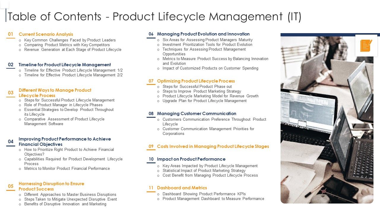Table Of Contents Product Lifecycle Management IT Pictures PDF