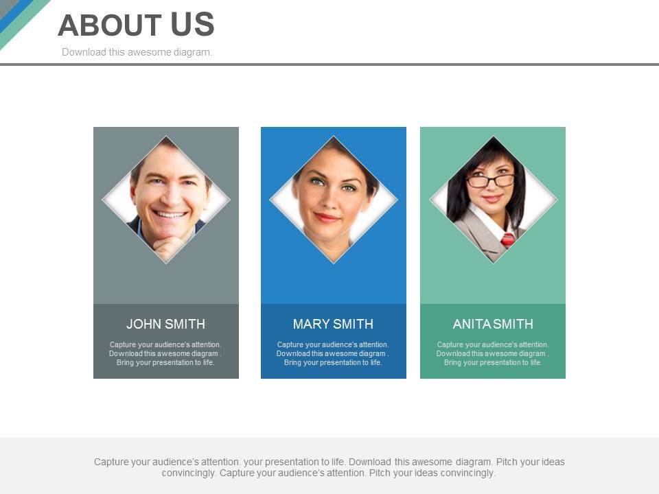 Team Introduction Slide With Pictures Powerpoint Slides