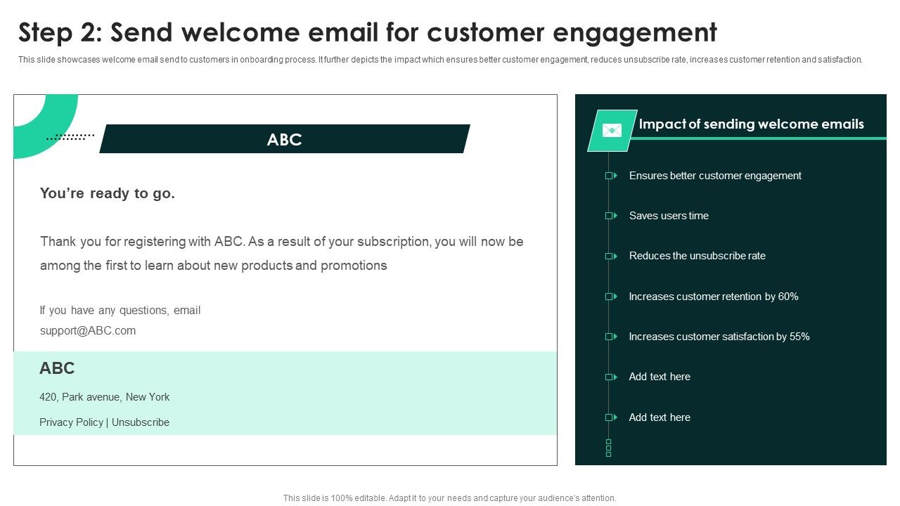 Techniques To Enhance User Onboarding Journey Step 2 Send Welcome Email For Customer Engagement