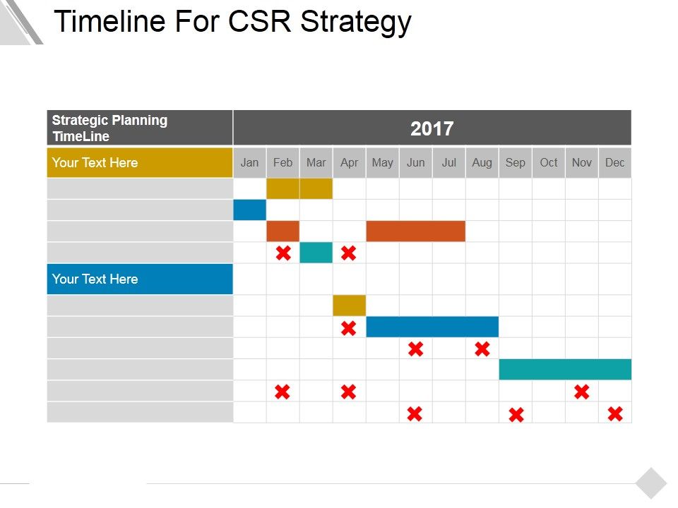Timeline For Csr Strategy Ppt Powerpoint Presentation Visual Aids Infographics
