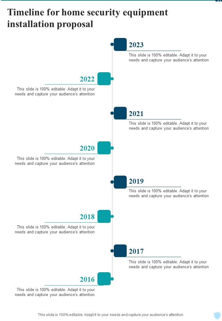 Timeline For Home Security Equipment Installation Proposal One Pager Sample