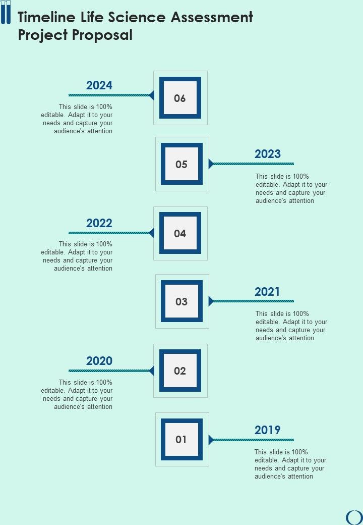Timeline Life Science Assessment Project Proposal One Pager Sample Example