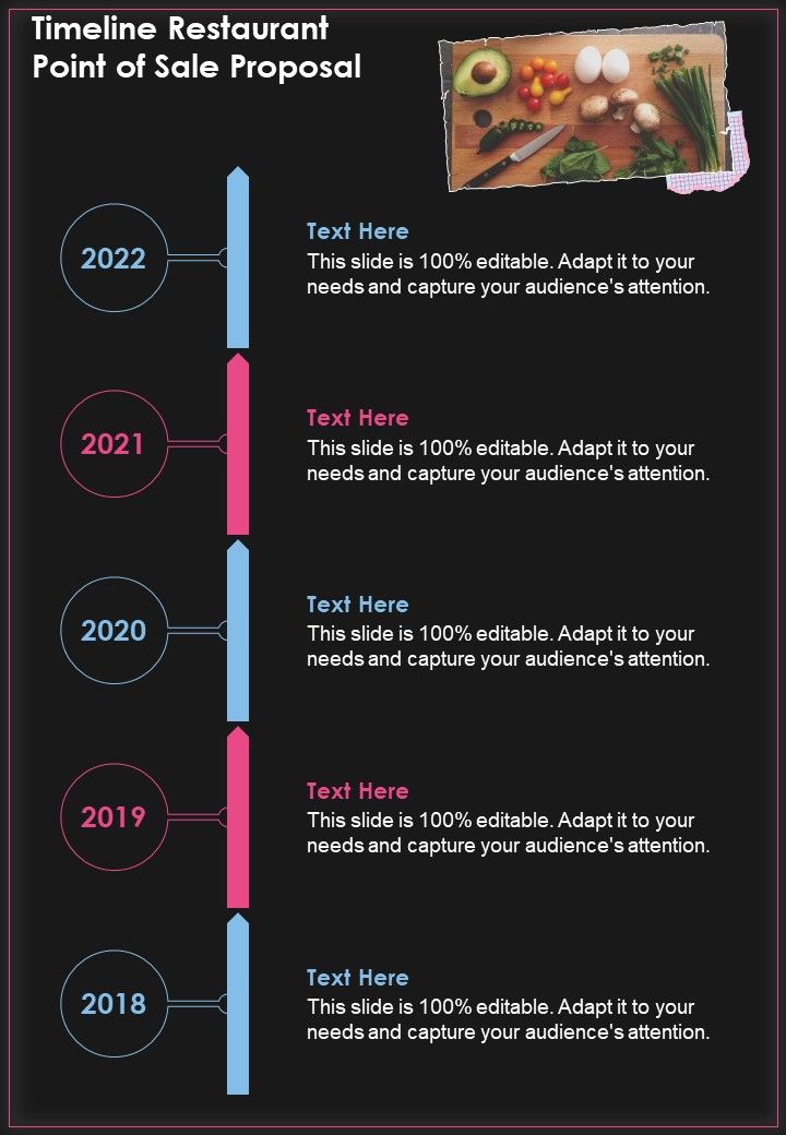 Timeline Restaurant Point Of Sale Proposal One Pager Sample Example Documen
