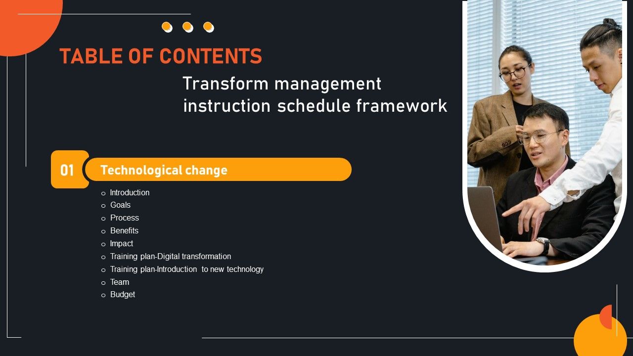 Transform Management Instruction Schedule Framework Tables Of Content ... Transform Management Instruction Schedule Framework Tables Of Content ...