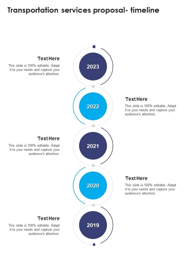 Transportation Services Proposal Timeline One Pager Sample Example Document