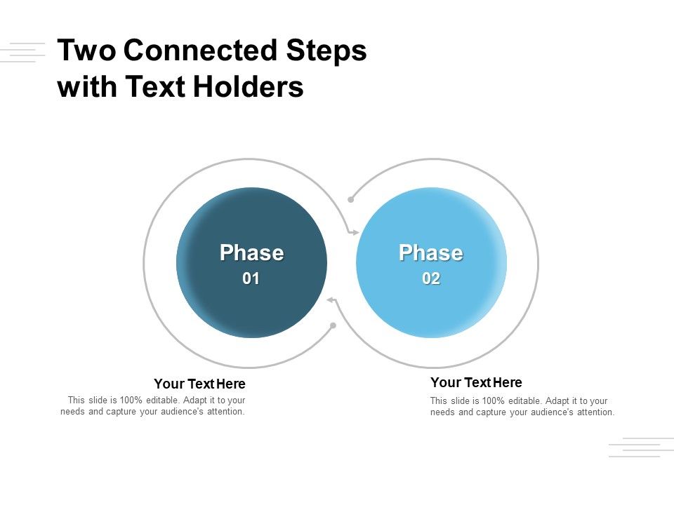 Two Connected Steps With Text Holders Ppt PowerPoint Presentation Layouts Picture