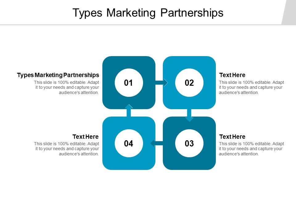 Types Marketing Partnerships Ppt PowerPoint Presentation File Graphics Tutorials Cpb