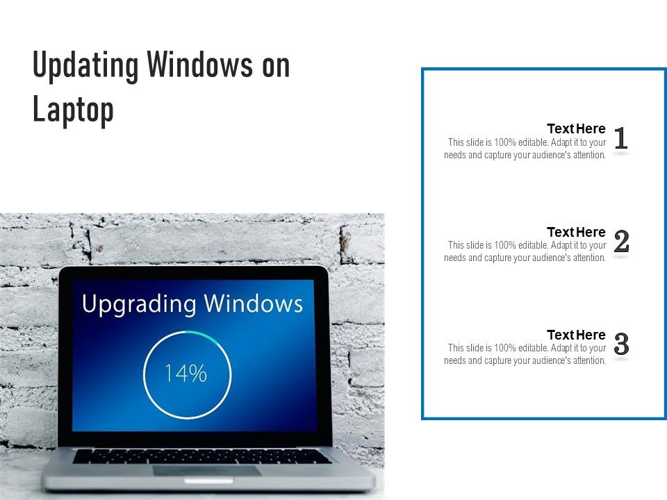Updating Windows On Laptop Ppt PowerPoint Presentation Layouts Layout PDF