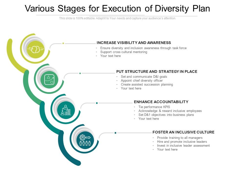 Various Stages For Execution Of Diversity Plan Ppt PowerPoint ...