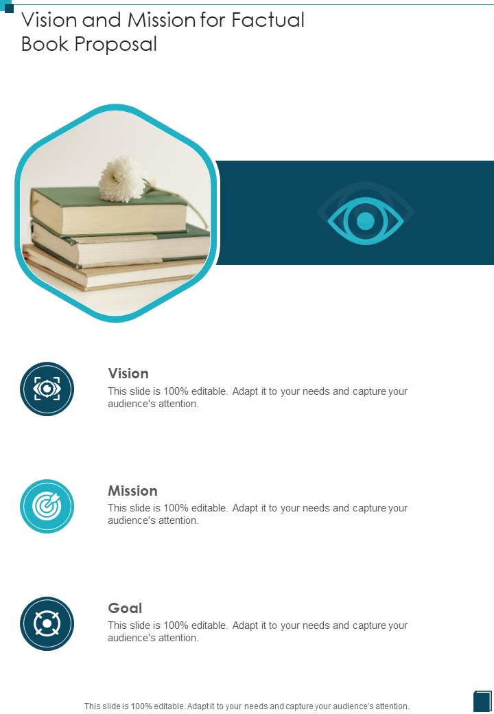 Vision And Mission For Factual Book Proposal One Pager Sample Example Docum