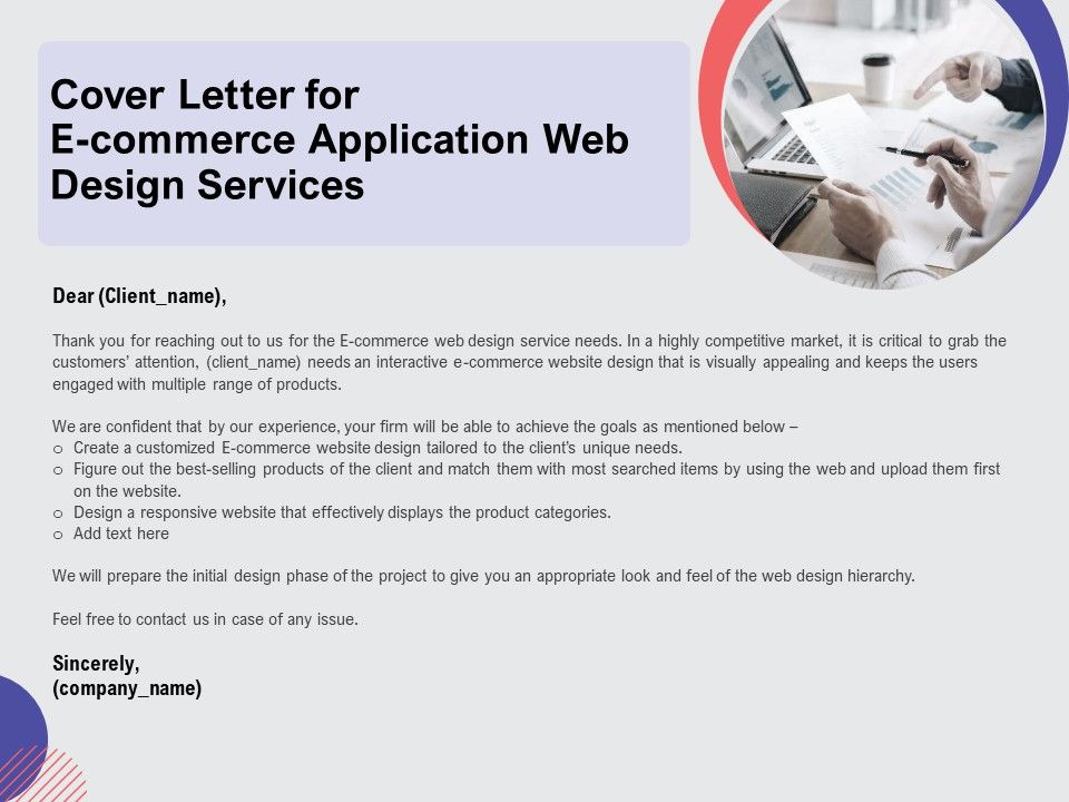 Web Design Services Proposal For Ecommerce Business Cover Letter For E ...
