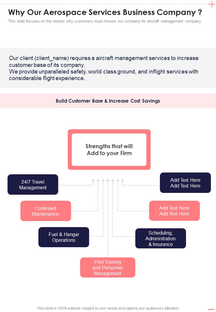 Why Our Aerospace Services Business Company One Pager Sample Example Docume