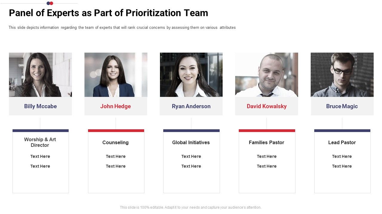 Work Prioritization Procedure Panel Of Experts As Part Of Prioritization Team Portrait Pdf