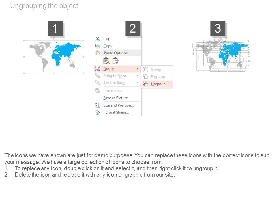 World Map With Percentage Value Powerpoint Slides