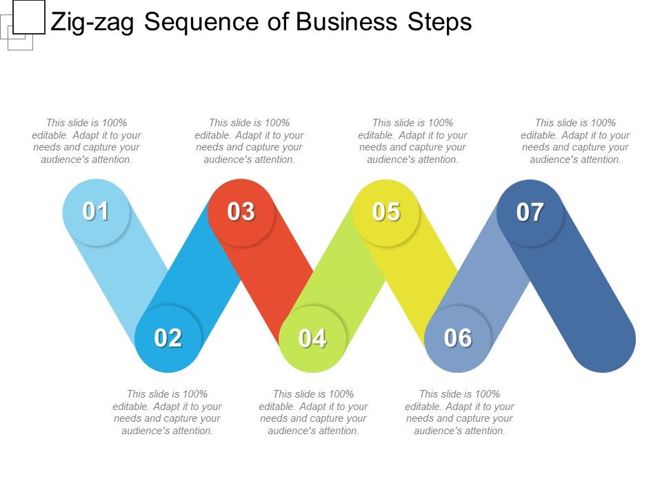 Zig Zag Sequence Of Business Steps Ppt PowerPoint Presentation Gallery Show PDF