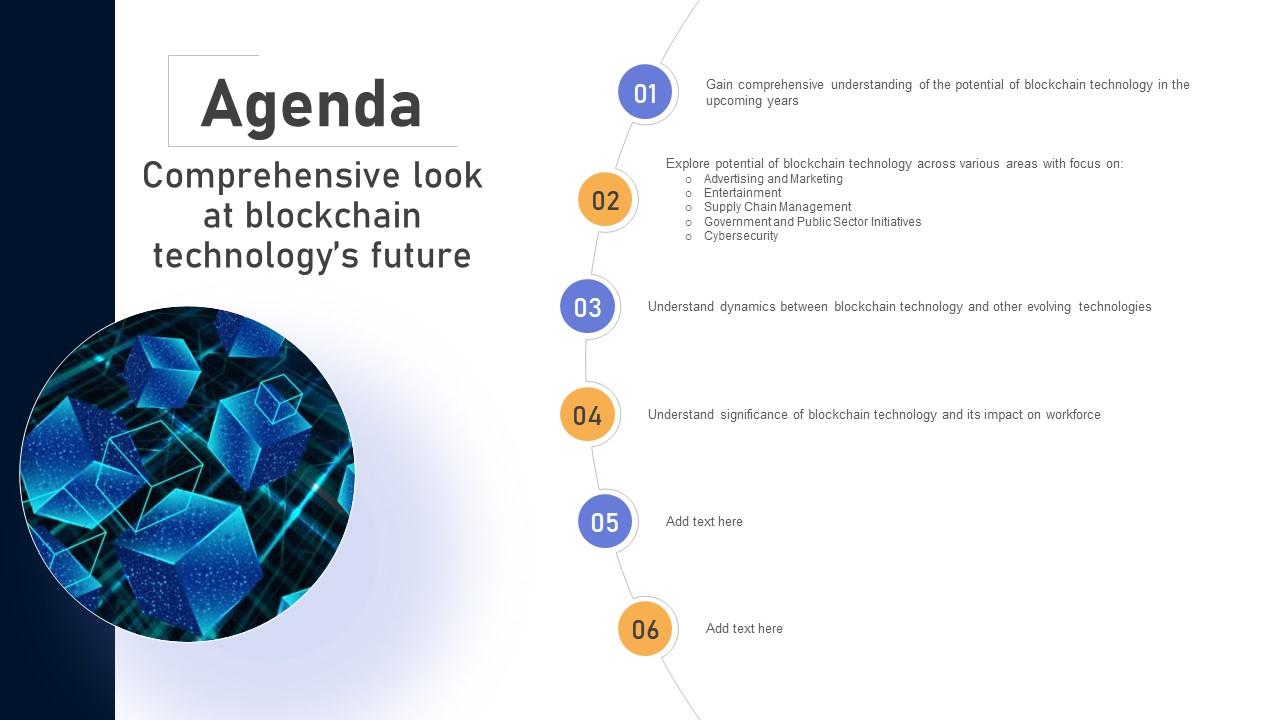 Agenda Comprehensive Look At Blockchain Technologys Future Bct Ss V