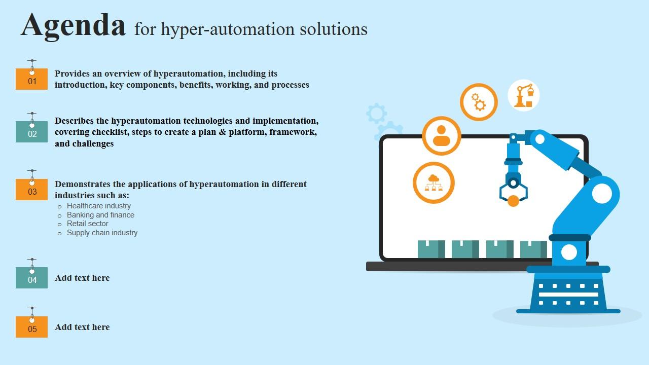 Agenda For Hyper Automation Solutions Introduction Pdf