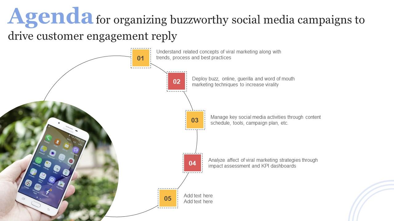 Agenda For Organizing Buzzworthy Social Media Campaigns To Drive Customer E