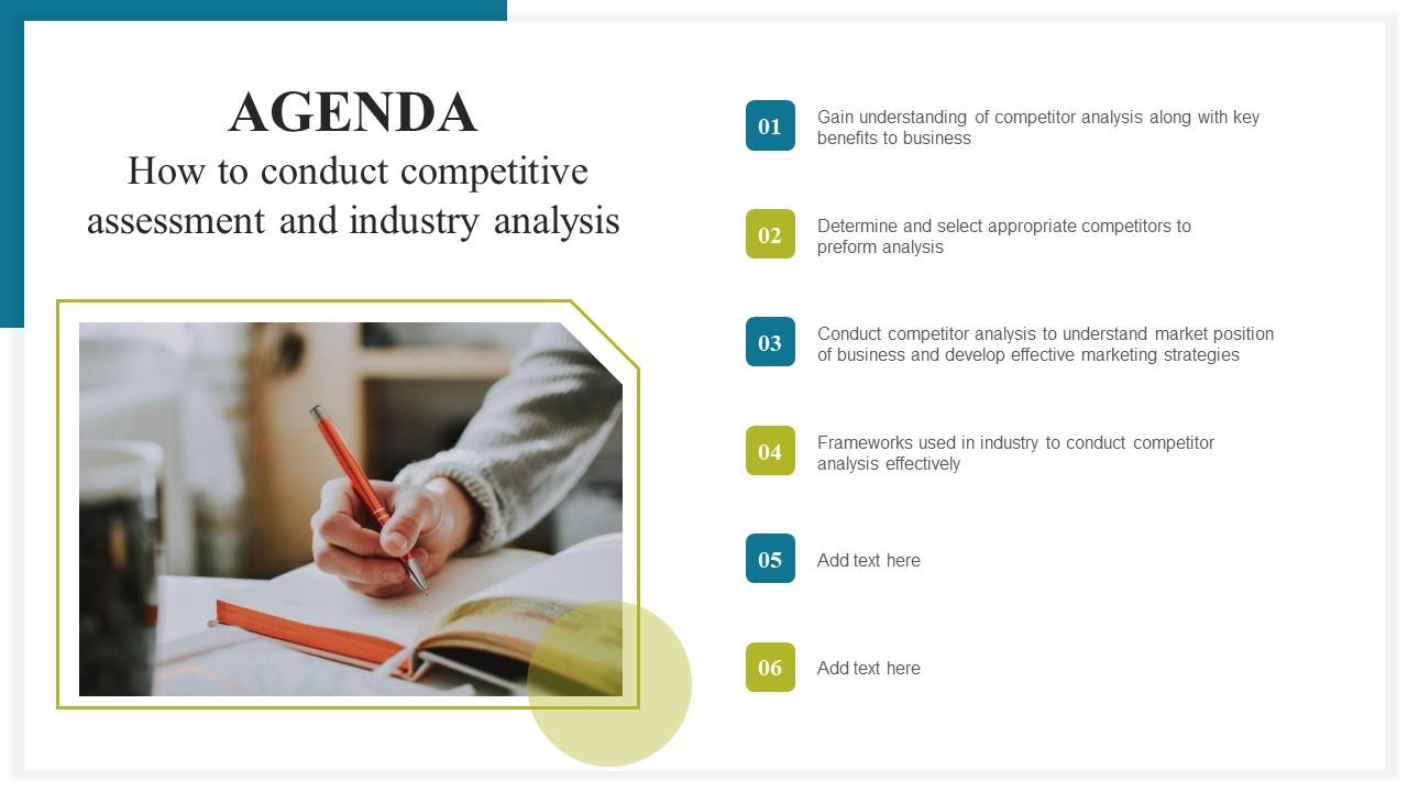 Agenda How To Conduct Competitive Assessment And Industry Analysis ...