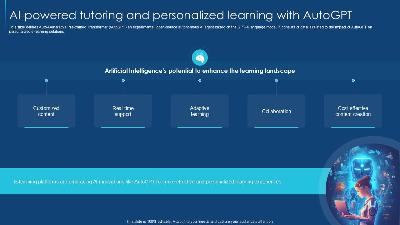 Ai Powered Tutoring And Personalized Self Guided Gpt 4 Ppt Powerpoint Chatgpt Ss V