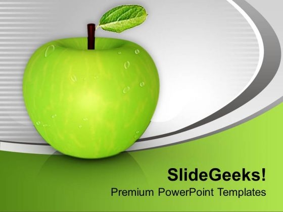 Apple Isolated Health PowerPoint Templates Ppt Backgrounds For Slides 0413