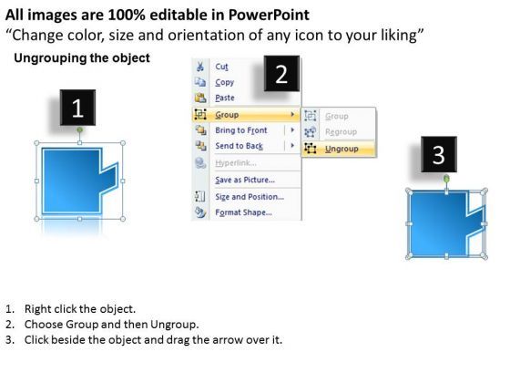 Attached Puzzles In Horizontal Line 10 Stages Vision Flow Charts ...