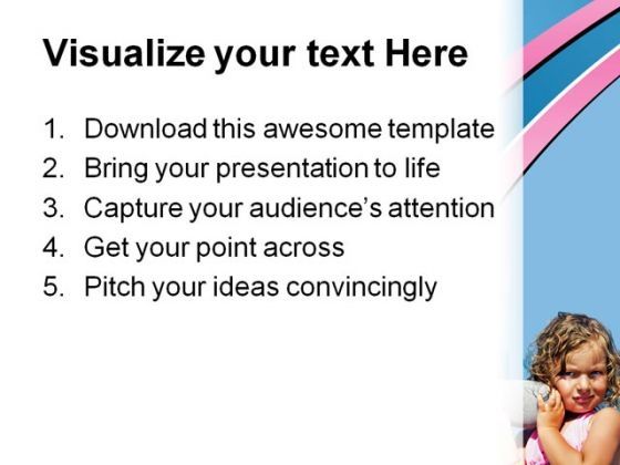 Beach Girl Holidays PowerPoint Template 0910