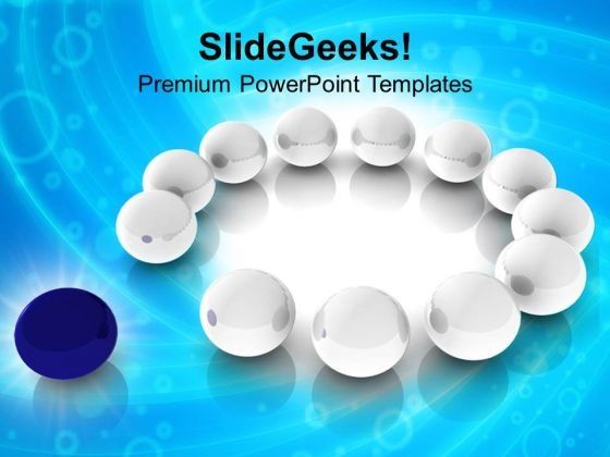 Blue Balls Standing Out From Rest PowerPoint Templates Ppt Backgrounds ...