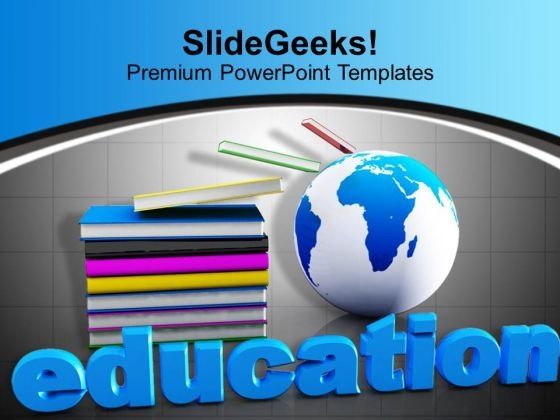Book And Mini Global Education Global Issues PowerPoint Templates Ppt Backg
