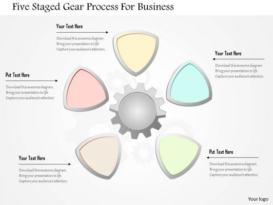 Busines Diagram Five Staged Gear Process For Buisness Presentation Template Busines Diagram Five Staged Gear Process For Buisness Presentation Template