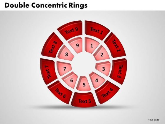 Business Chart PowerPoint Templates Business 3d Double Concentric Rings ...