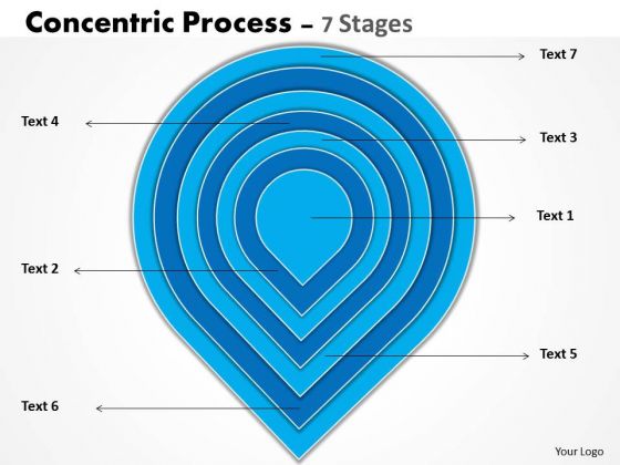 Business Cycle Diagram Concentric Process 7 Stages Business Diagram