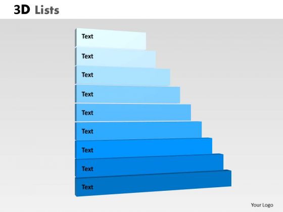 Business Diagram 3d List Diagram For Business Process Flow Marketing ...