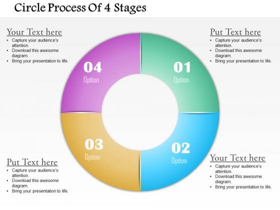 Business Diagram Circle Process Of 4 Stages Presentation Template