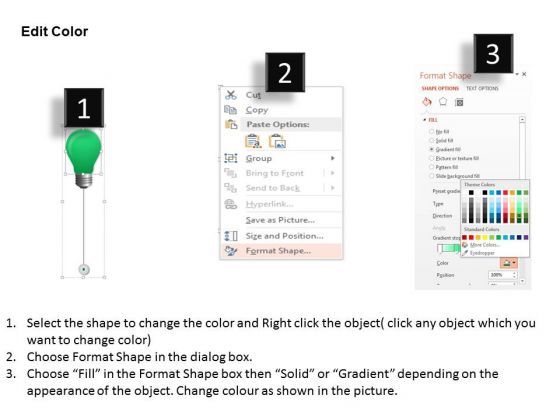 Business Diagram Colorful Bulbs In Series For Timeline Generation