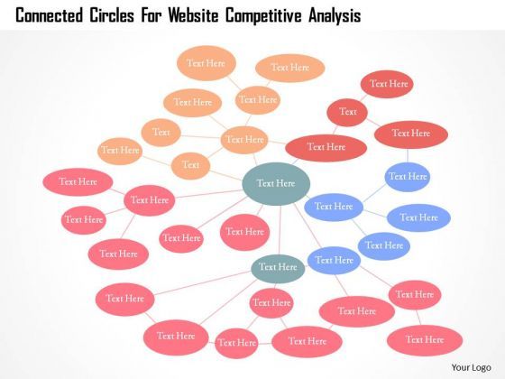 Business Diagram Connected Circles For Website Competitive Analysis Present