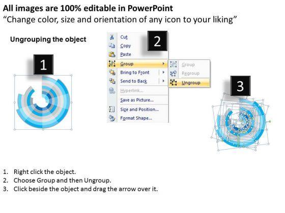 Business Diagram Five Sequential Steps In Pie Charts Presentation Template