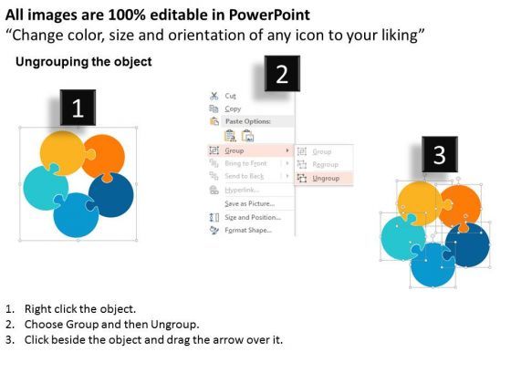 Business Diagram Interconnected Circles Of Five Steps Presentation Template