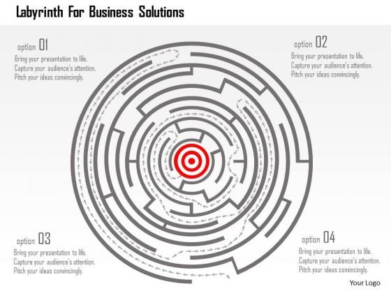 Business Diagram Labyrinth For Business Solutions Presentation Template