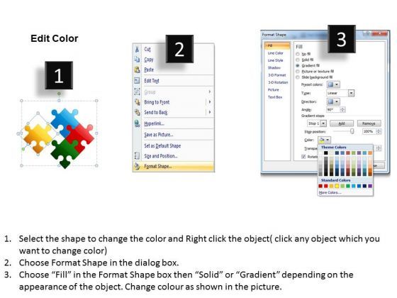 Business Diagram Puzzle Pieces Fitting Style 2 Sales Diagram