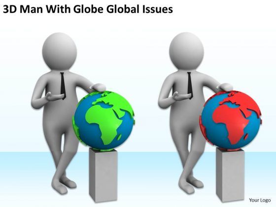 Business People Clipart With Globe Global Issues PowerPoint Templates ...