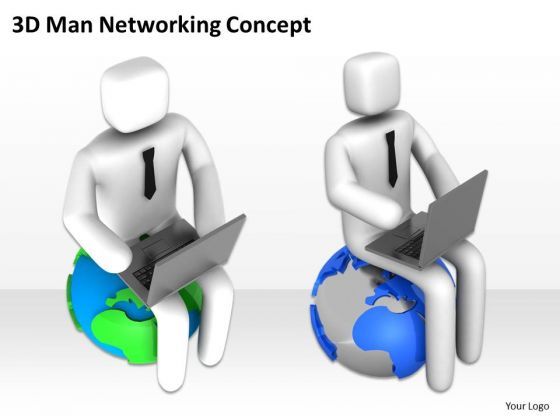 Business People Pictures 3d Man Networking Concept PowerPoint Templates