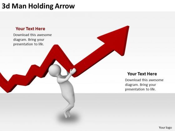 Business Strategy Examples 3d Man Holding Arrow Character Models