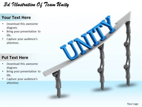 Business Strategy Implementation 3d Illustration Of Team Unity Character Modeling