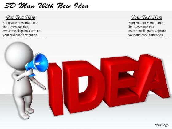 Business Strategy Planning 3d Man With New Idea Concept