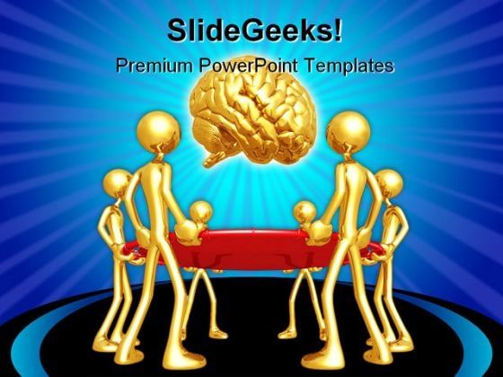 Catching Falling Brain Science PowerPoint Backgrounds And Templates 1210