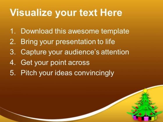 Christmas Tree With Heap Of Gifts Holidays PowerPoint Templates Ppt ...