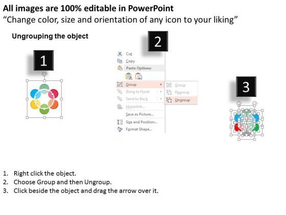 Circular Layout For Lean And Six Sigma PowerPoint Templates