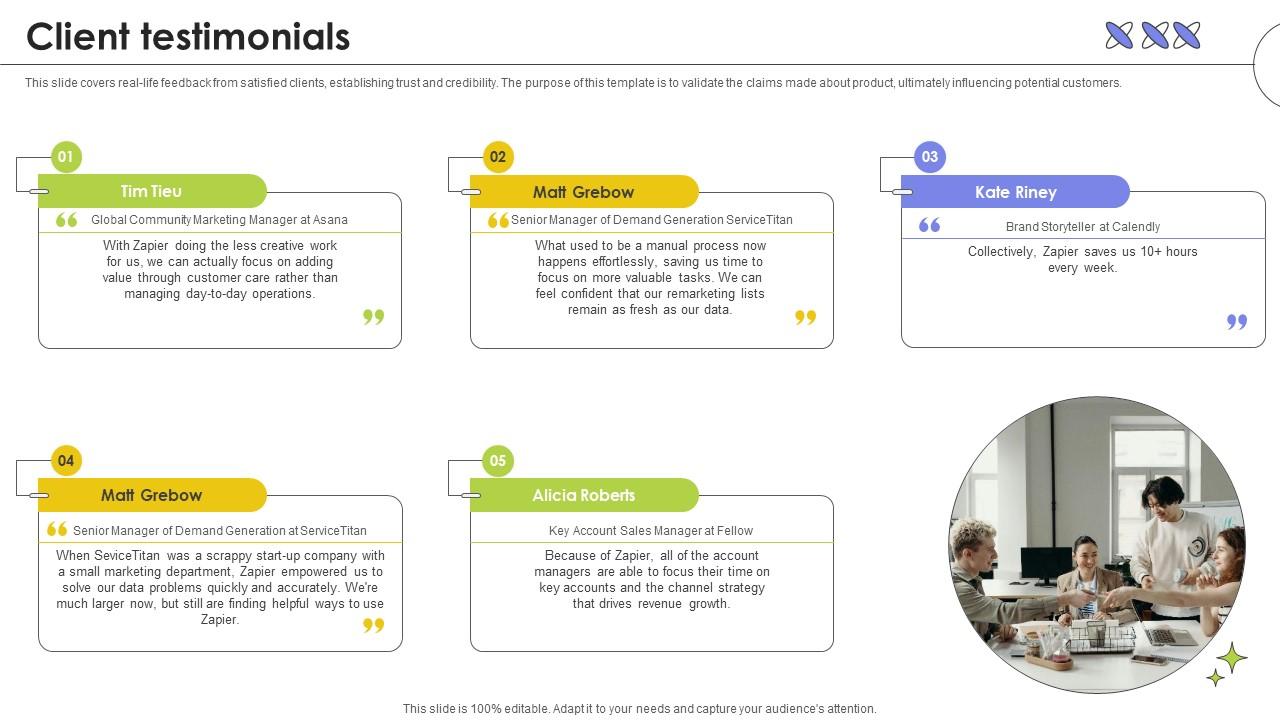 Client Testimonials Web Based Automated Tool Platform Pitch Deck Ppt Example