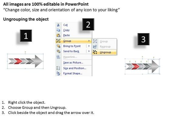 Colorful Illustration Using Arrows Flow Chart Creator Free PowerPoint ...
